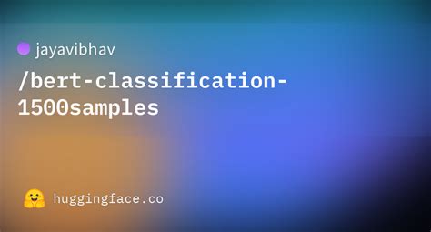 Jayavibhav Bert Classification 1500samples · Hugging Face