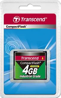 MEMORIA CARD COMPACTFLASH INDUSTRIAL 4GB TS1GCF200I TRANSCEND TS4GCF200I