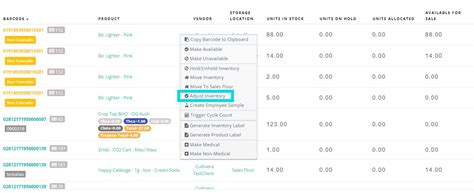 POS Inventory Management Adjusting Inventory Cultivera Support Library