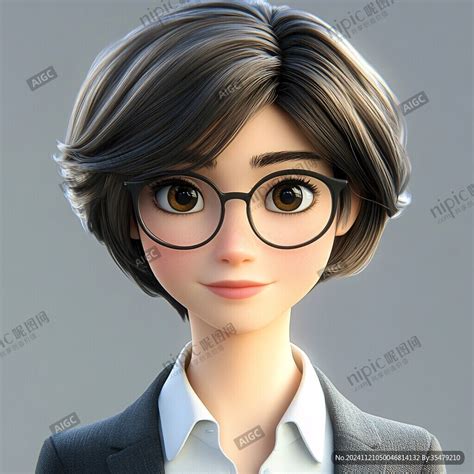 Ai创作图写实卡通人物 卡通写实人物 仿3d卡通形象 卡通写实漫画人物 女教师头像 3d人物形象 3d卡通人物 写实人物插画 写实漫画人物 Q版讲师 卡通年轻女教师头像 卡通写实漫画人物设计