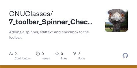 Github Cnuclasses7toolbarspinnercheckboxedittext Adding A