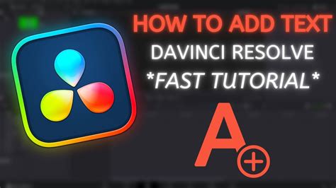 How To Add Text In Davinci Resolve FAST TUTORIAL YouTube