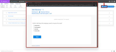 360 Section Type Single Select Section Questionpro Help Document