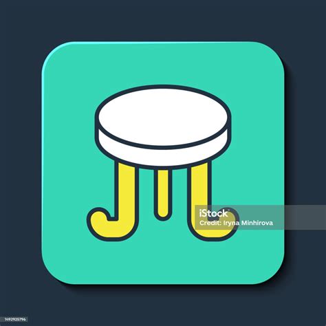 채워진 윤곽선 커피 테이블 아이콘은 파란색 배경에 분리되어 있습니다 길거리 카페 청록색 사각형 버튼 벡터 0명에 대한 스톡 벡터 아트 및 기타 이미지 Istock