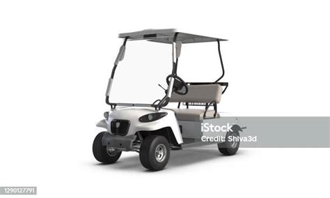 흰색 배경에 격리 된 골프 카트의 3d 렌더링 골프 카트에 대한 스톡 사진 및 기타 이미지 골프 카트 흰색 배경 골프 Istock