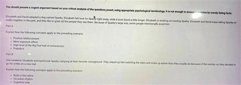 Solved You Should Present A Cogent Argument Based On Your Chegg Com