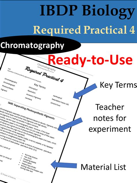 Ib Biology Required Practical 4 Chromatography Teaching Resources