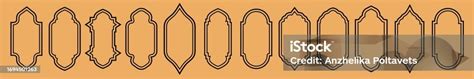 모양 라마단 창틀 세트입니다 아랍 라마단 아치 이슬람 장식 장식 아키텍처는 창문과 문을 형성합니다 벡터 그림 0명에 대한 스톡 벡터 아트 및 기타 이미지 Istock