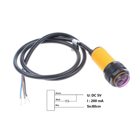 Sensor De Proximidad Fotoeléctrico Infrarrojo E18 D80nk