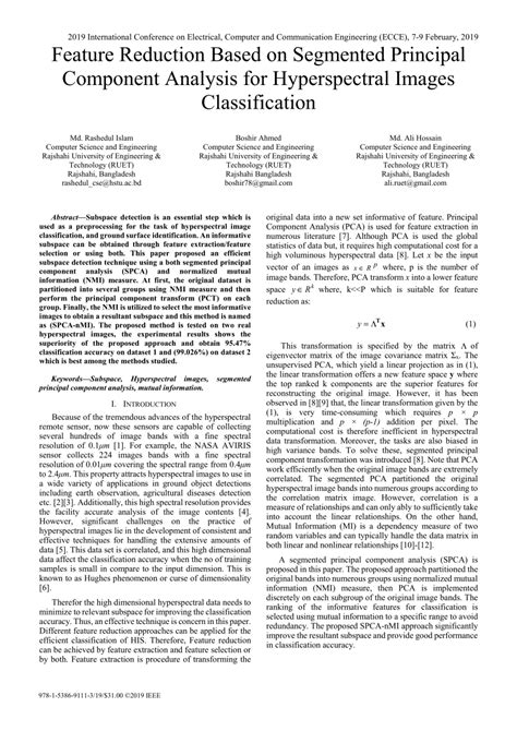 pdf feature reduction based on segmented principal component analysis