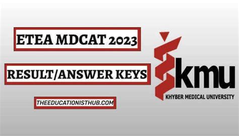 Etea Mdcat Answer Keys 2023 The Educationist Hub