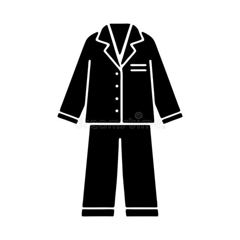 Classic Pajama Set Silhouette Vector Loungewear Apparel Illustration