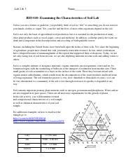 Exploring Soil Characteristics Importance And Analysis Course Hero