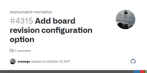 Add Board Revision Configuration Option Issue 4315 Zephyrproject