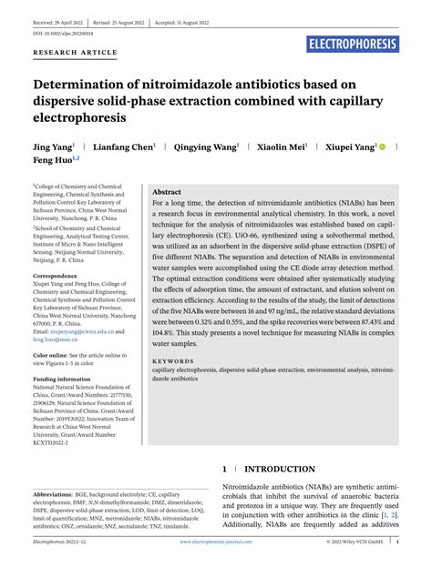 Pdf Determination Of Pyrethroids In Water Samples By Dispersive Solid‐phase Extraction Coupled