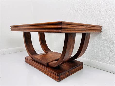 Antique Wood Art Deco Coffee Table For Sale At 1stdibs Vintage Art