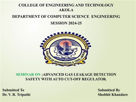 Advanced Gas Leakage Detection Safety With Auto Cut Off Regulator Pptx