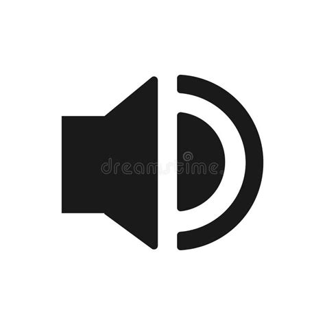 Simple Flat Audio Speaker Sound Vector Icon Stock Vector
