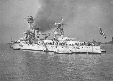 Uss New York Bb 34 Leading The Uss Nevada Bb 36 And Uss Oklahoma Bb 37