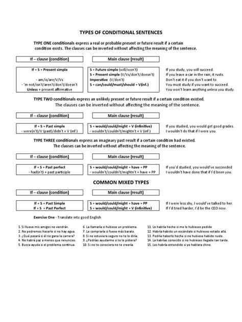 Conditionals Good Task Pdf Sentence Linguistics Linguistics