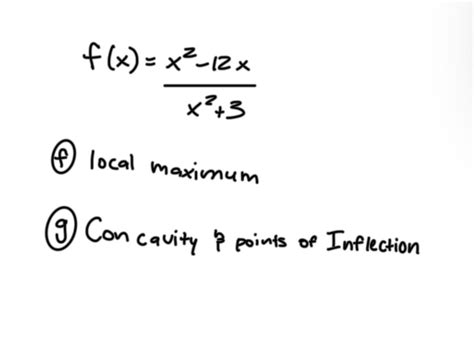 solved f x x2 3x2−12x 1 local maximum 9 con cavity p