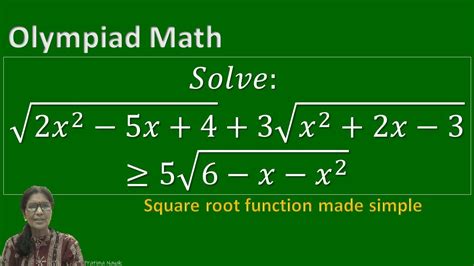 Math Olympiad Algebra How To Solve Math Olympiad Question Inequality Youtube
