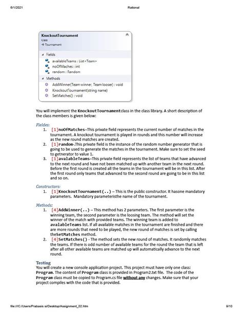 01202 812021 Rational Programming Ii Assignment 2