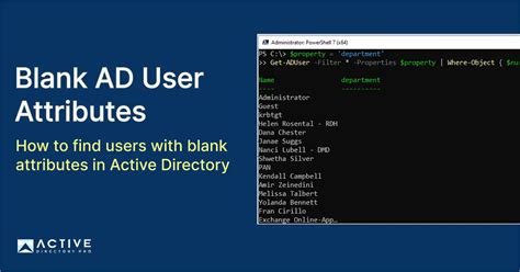 Find Active Directory Users With Empty Null Attributes Active