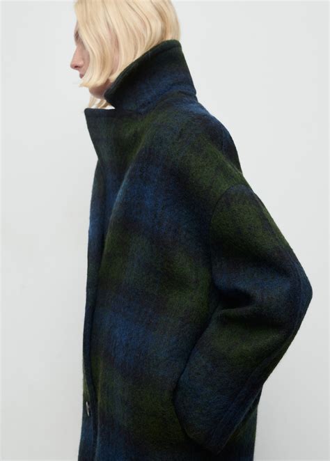 Manteau à Carreaux Oversize Femme Mango Maroc