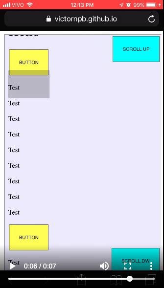 buttons are not clickable after scrolling iframe in ios mobile safari