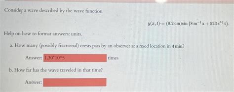 Solved Consider A Wave Described By The Wave Function Chegg