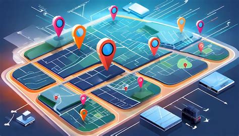Premium Ai Image Multiple Destinations Isometric Gps Tracking Map