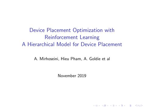 Ppt Device Placement Optimization With Reinforcement Learning A Powerpoint Presentation 224770
