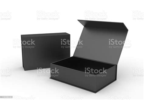 브랜딩 프리젠 테이션 및 모의 업 템플릿 3d 그림을위한 흰색 빈 직사각형 하드 골판지 상자 상자에 대한 스톡 사진 및 기타