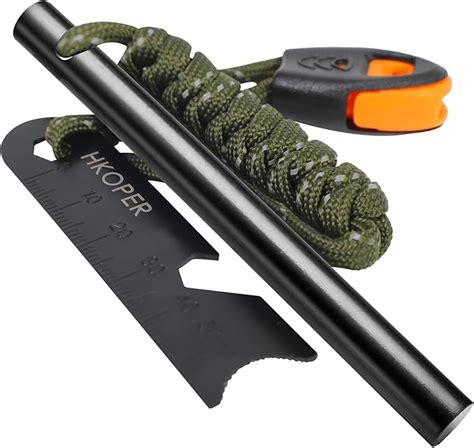 Fire Starter Ferro Rod 4 Inch Flint And Steel Survival Kit