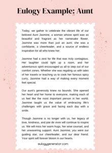 20 Heartfelt Aunt Eulogy Examples Eulogies By Jen