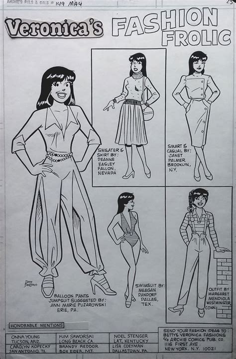 Archies Pals N Gals 149 1981 Veronica Pin Up Fashion Frolic In