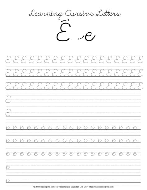 Cursive Writing Practice Sheets Pdf