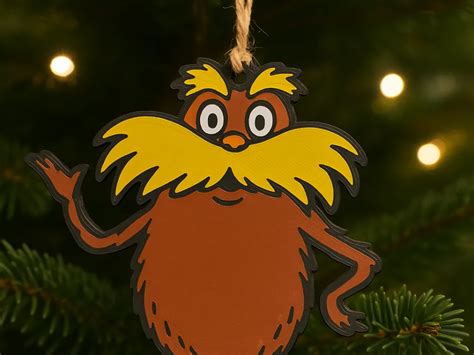 The Lorax Ornament Free 3d Print Model Makerworld