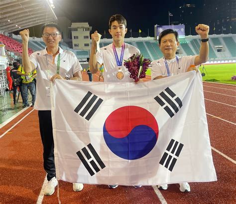 김장우 아시아육상선수권 남자 세단뛰기 동메달 획득