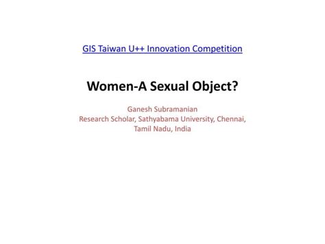 Women A Sexual Object PPT
