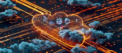 Cloud Infrastructure Secured By Encryption Protocols Firewalls Glowing Premium Ai Generated Image