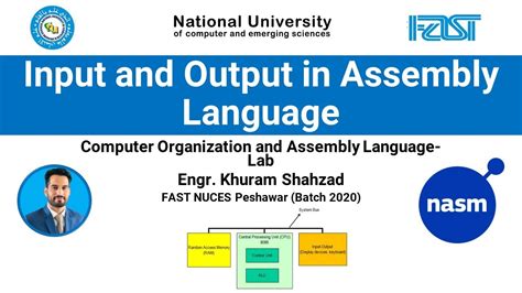 Coal Lab 13 How To Take An Input And Print An Output In Assembly Language Nasm X8086 Youtube