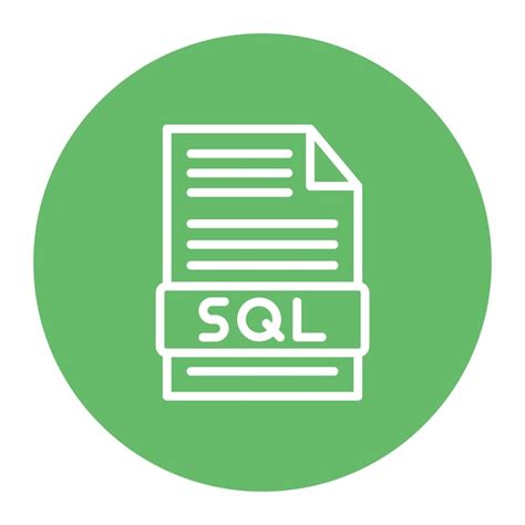 Imagen Vectorial De Icono Sql Se Puede Utilizar Para La Ciencia De