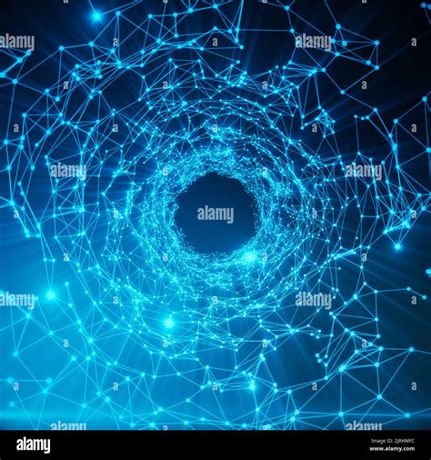 Abstract Futuristic Speed Tunnel Warp Abstract Science Fiction Futuristic Background Abstract