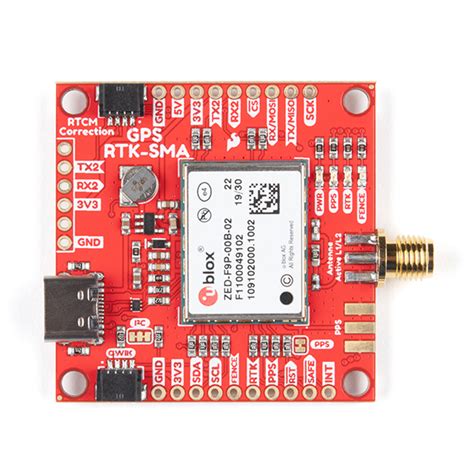 sparkfun gps rtk sma breakout zed f9p qwiic gps 16481 sparkfun