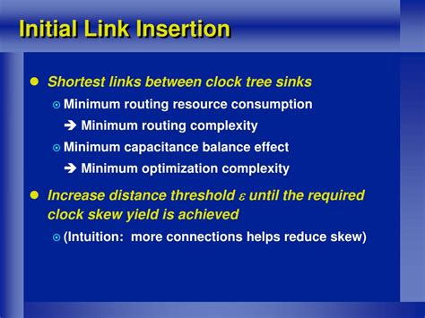 Ppt A Global Minimum Clock Distribution Network Augmentation
