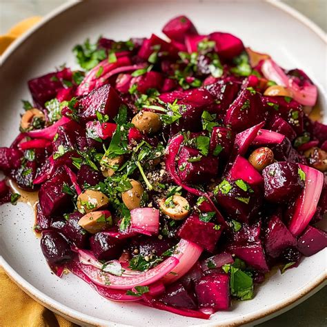 Quick Pickled Beet And Olive Salad Recipe Cooking With Casey