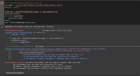 UnityTimeOutException The Unity Environment Took Too Long To Respond Issue Unity