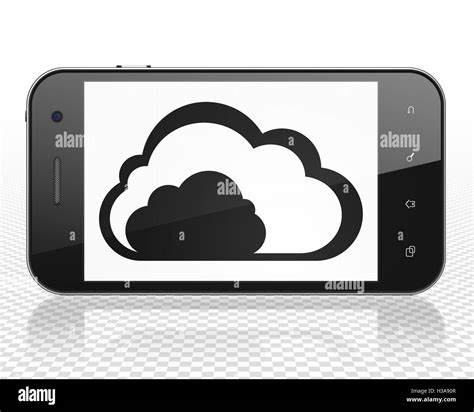 Cloud Networking Concept Smartphone With Cloud On Display Stock Photo Alamy